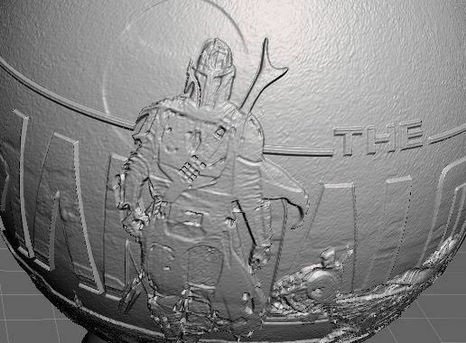 Free OBJ file The Mandalorian Litho Sphere・3D printing design to download・Cults